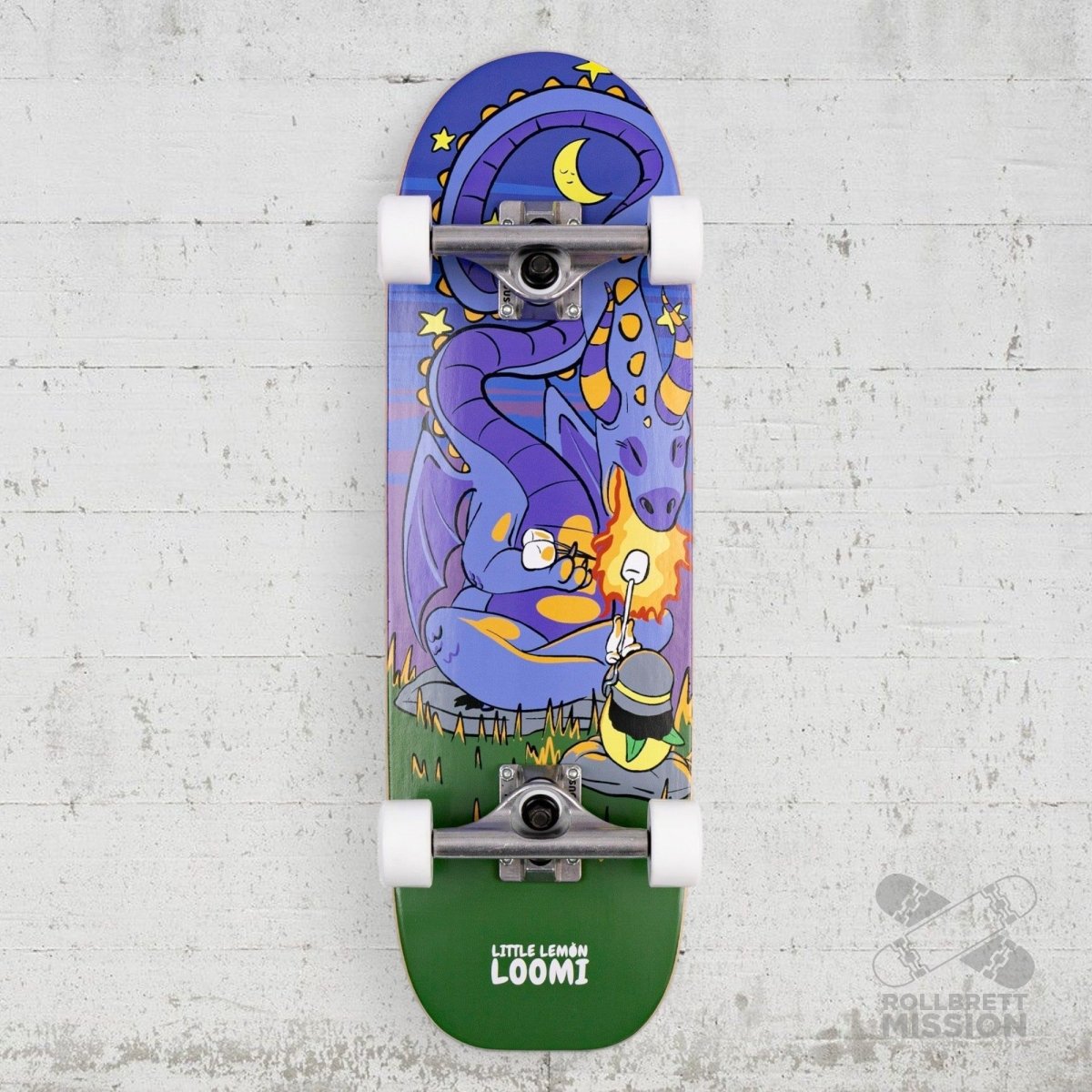 Little Lemon Loomi Kids Korkgrip Light Cruiser Skateboard 7.75 x 25.25 ...