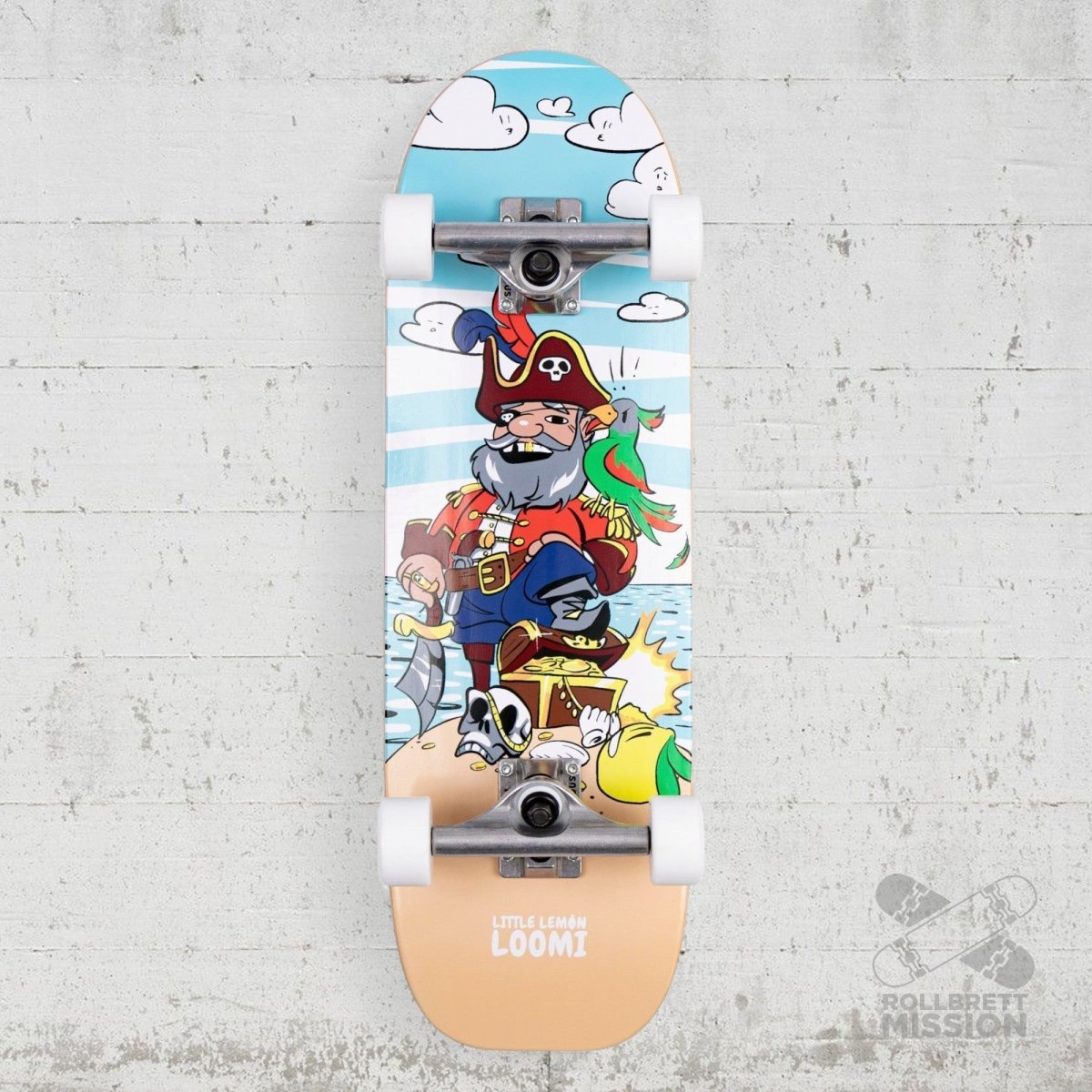 Little Lemon Loomi Kids Korkgrip Light Cruiser Skateboard 7.75 x 25.25 ...